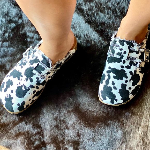 Very G | Shoes | Cow Print Slides | Poshmark
